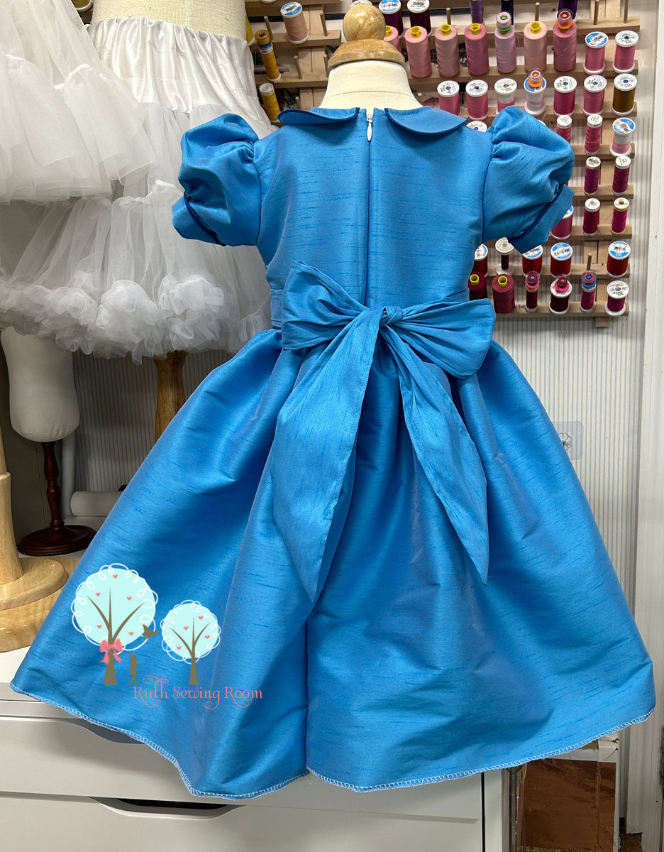 RTS Pageant Tropical Blue Silk Dress -- Interview -- Beauty Dress --Po ...