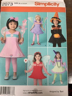 Simplicity Pattern 2073 uncut Children sizes 1/2, 1, 2, 3, 4 – Ruth ...