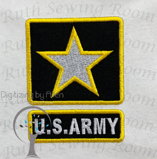 Army Logo Applique Embroidery Design – Ruth Sewing Room