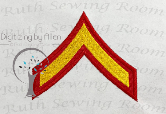 Marine Private Rank Logo Applique Embroidery Design – Ruth Sewing Room