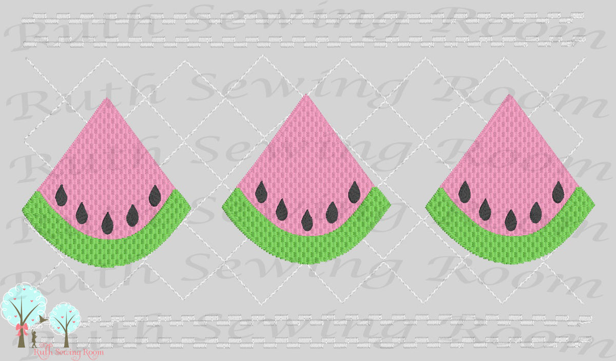 Watermelon Faux Smocking Stitch Embroidery Design – Ruth Sewing Room